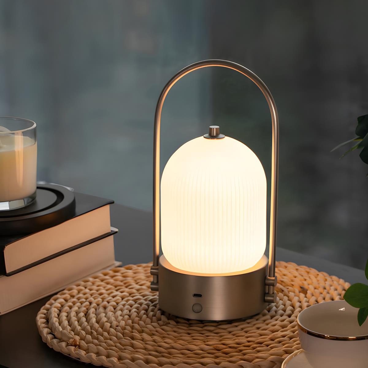 Touch Sensitive LED Dimmable Table Lamp Rechargeable